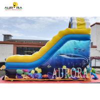 China Blue Yellow Playground Inflatable Water Slide Rental For Parties And Events for sale