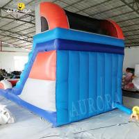 China Blue And White Inflatable Outdoor Slide For Toddlers With Digital Printing for sale