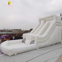 China Outdoor White Inflatable Obstacle Course Slide Waterproof For Playground for sale