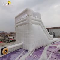 China Outdoor White Inflatable Obstacle Course Slide Waterproof For Playground for sale
