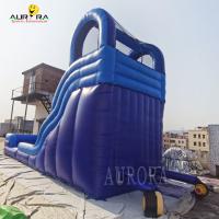 China Blue 0.55mm PVC Inflatable Playground Slide For Festival Event for sale