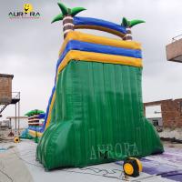 China Greenish Blue Inflatable Slide Castle Live Like Royalty For A Day for sale