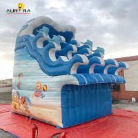 China ODM Blue And White Inflatable Water Slide Castle With Basketball Hoop for sale