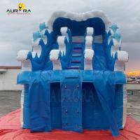China ODM Blue And White Inflatable Water Slide Castle With Basketball Hoop for sale