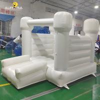 China Kids White Soft Play Equipment Playground Ball Pool Pit With Slide for sale