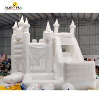 China Outdoor White Inflatable Bouncy Castle House Waterproof Material With Ball Pit for sale