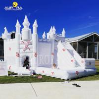 China Outdoor White Inflatable Bouncy Castle House Waterproof Material With Ball Pit for sale
