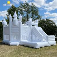 China Outdoor White Inflatable Bouncy Castle House Waterproof Material With Ball Pit for sale
