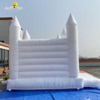 China Indoor Inflatable Bouncy Castle White Wedding Jumping Castle Bounce House for sale