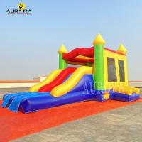 China Colorful Jumping Castle Combo Kids Inflatable Bounce House With Slide for sale