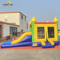 China Colorful Jumping Castle Combo Kids Inflatable Bounce House With Slide for sale