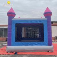 China Purple Blue Inflatable Bouncy Castle PVC Tarpaulin Inflatable Bounce House for sale