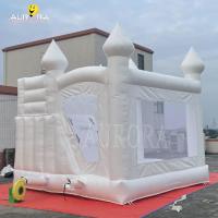China Customized Inflatable Bouncy Castle With Slide Wedding White Bounce House for sale