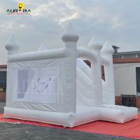 China Customized Inflatable Bouncy Castle With Slide Wedding White Bounce House for sale