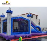 China Backyard Kids Inflatable Bouncy Castle PVC Jumping Bounce House With Slide for sale