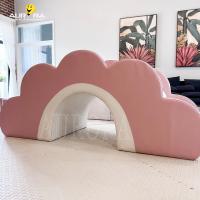 China Pastel Pink White Kids Soft Play Equipment Non Toxic Indoor Soft Play Climbers for sale