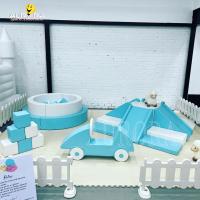 China White Blue Inflatable Soft Play Equipment Wedding Bounce House Bouncy Castle for sale