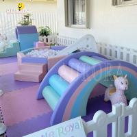 China Inflatable Kids Soft Play Equipment Pink Blue Purple Toddler Soft Play Party Packages for sale