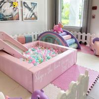 China Inflatable Kids Soft Play Equipment Pink Blue Purple Toddler Soft Play Party Packages for sale