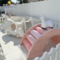 China Pink White And Beige Baby Climbing Blocks Custom Soft Play Party Equipment Rental for sale