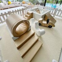 China Indoor Kids Soft Play Equipment Commercial Golden And White Kids Party Center for sale