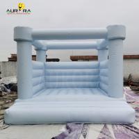 China Commercial Blue Wedding Inflatable Bounce House Bouncing Castle For Kids Adults for sale