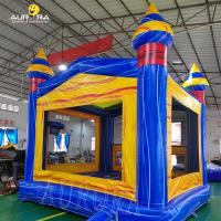 China Blue Marble Inflatable Bouncy Castle PVC Commercial Bounce House Jumping Castle for sale