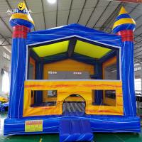 China Blue Marble Inflatable Bouncy Castle PVC Commercial Bounce House Jumping Castle for sale