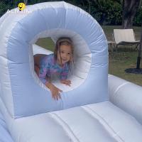 China White Outdoor Inflatable Soft Play Equipment Playground Water Slide Pool For Kids for sale