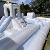 China White Outdoor Inflatable Soft Play Equipment Playground Water Slide Pool For Kids for sale