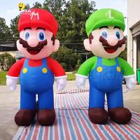 China Custom Promotional Advertising Inflatables Mario Cartoon Models For Children'S Day for sale