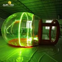 China PVC Inflatable Bubble House Dome Tent With Red Tunnel Customized Design for sale