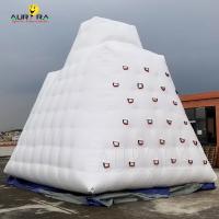 China White Ocean Aquatic Inflatable Water Toys Floating Inflatable Iceberg Climbing Wall for sale