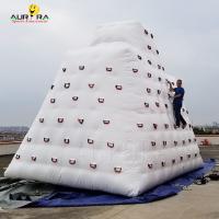 China White Ocean Aquatic Inflatable Water Toys Floating Inflatable Iceberg Climbing Wall for sale