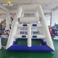 China Blue PVC Inflatable Water Toys Airtight Floating Water Slide For Lake for sale