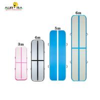 China Gym Tumbling Gymastics Air Track Mat 3m Out Door Inflatable Jumping Mat Blue for sale