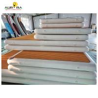 China Popular Inflatable Floating Dock Pad Double Wall Fabric PVC 352cm*155cm 20cm for sale