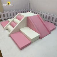 China Indoor Kids Toddler Soft Play Climbing Equipment Pink And White Set For Party for sale