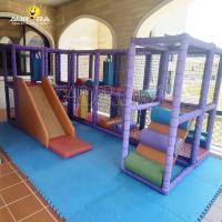 China Small Soft Indoor Play Area Equipment Kids Play Room Area Games Mcdonalds Purple for sale