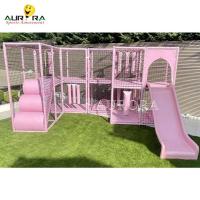 China Slides Trampoline Park Soft Play Forest Kids Outdoor Pastel Pink For Sale for sale