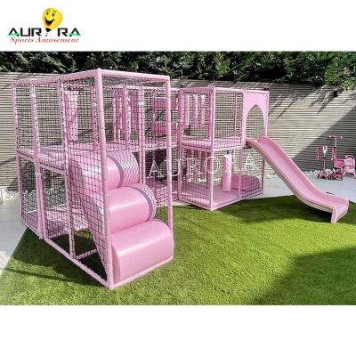 China Soft Play Playground Kids Indoor Outdoor Pastel Pink For Sale Sensory Room for sale