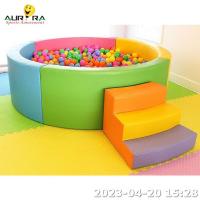 China Orange Rainbow Arch Bridge Climber Kids Playground Equipment Customized Soft Play Games for sale