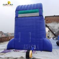 China Tarpaulin Inflatable Water Slide For Adult Blue Tropical Kids Tropical Palm Tree for sale