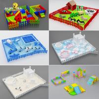 China Indoor Playground Rental Pink Kids Soft Play Equipment Merry Go Round Package for sale