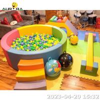 China Orange Round Ball Pit Pool Game Playground Children Slide Indoor Soft Play for sale