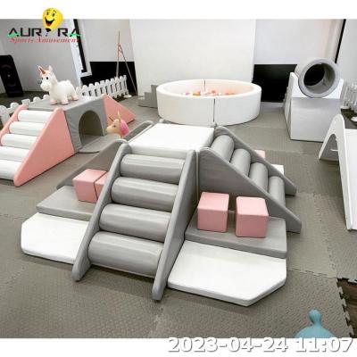 China Soft Play Area For Kids Soft Play Equipment Playground Party Rental Grey for sale