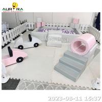 China White Soft Play Inflatable Bounce House Castle Fence Mats Kids Climbing for sale