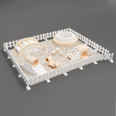 China Soft Play White Fence Indoor Foam Slide Ball Pool Kids Soft Play Sets Area for sale