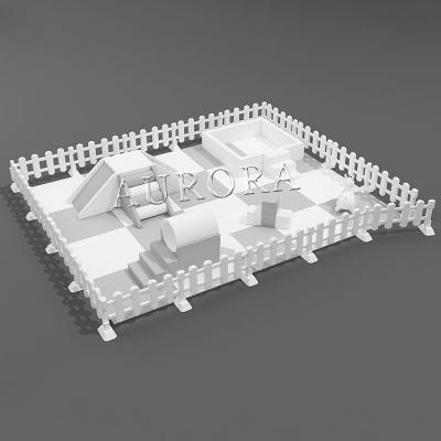 China White And Gray Indoor Softplay Playground Equipment Kids Party Rental Area for sale