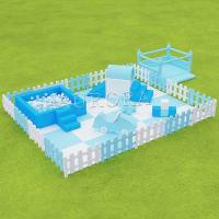 China Kids Soft Play Slide With Ball Pit Outdoor Inflatable White Castle Bounce House for sale